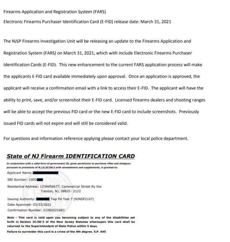 ANOTHER NJ2AS VICTORY! NJ STATE POLICE DIGITIZE FIREARM ID CARD! – NJ2AS